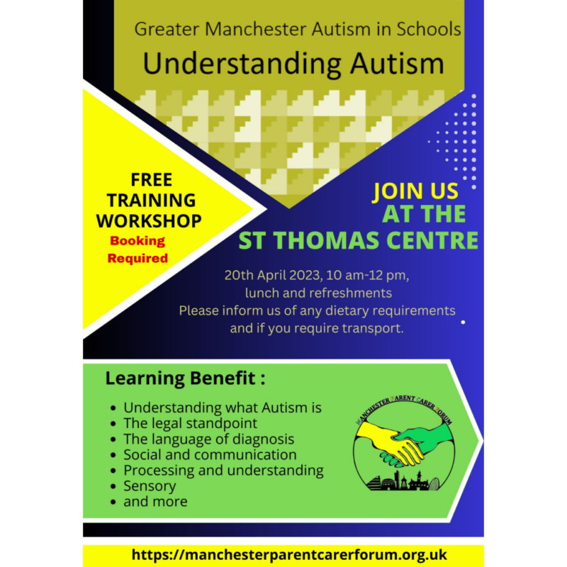 “Understanding Autism” Workshop for Parents/Carers – Manchester Parent ...